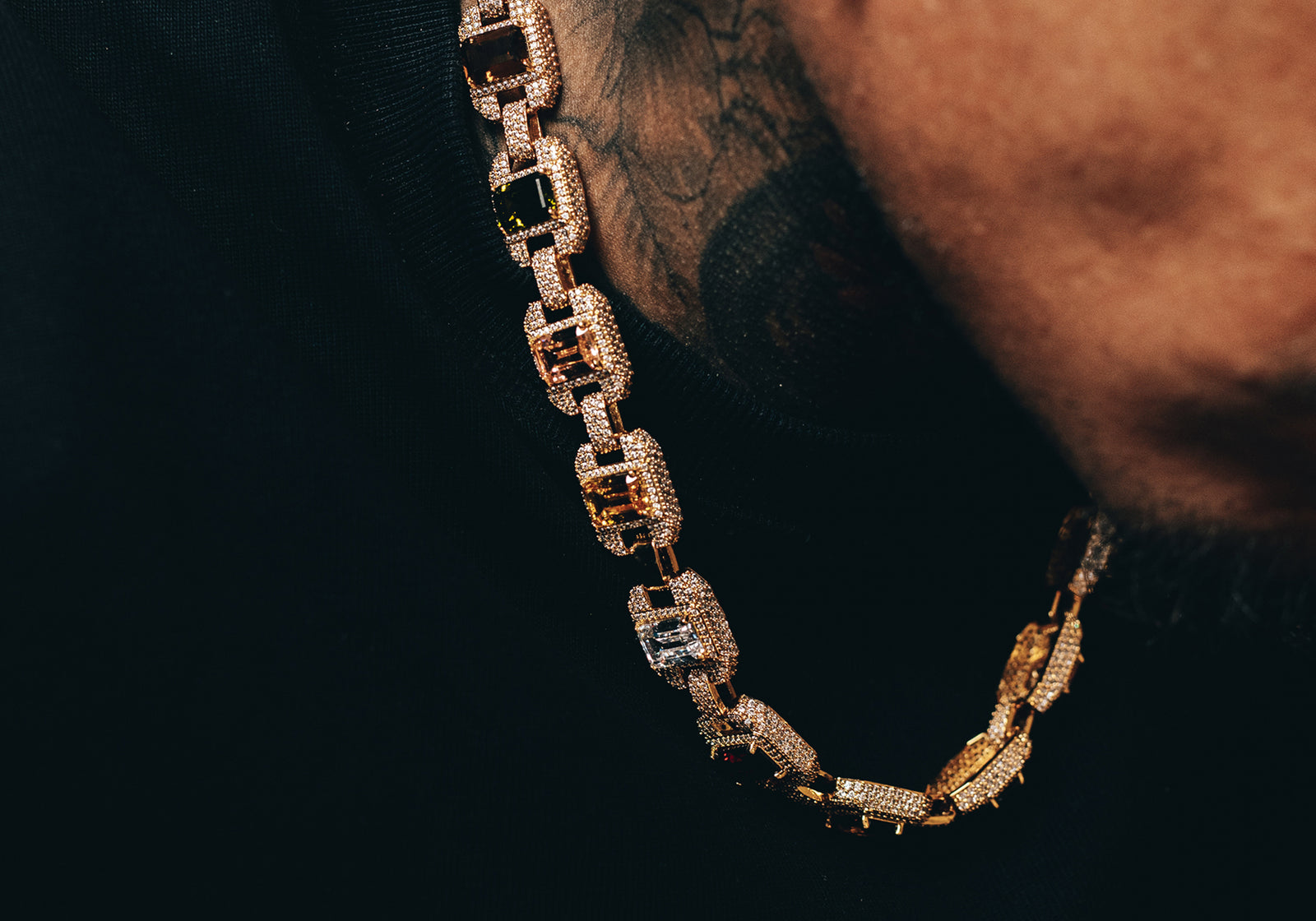 Riviera Gemstone Chain - Gold