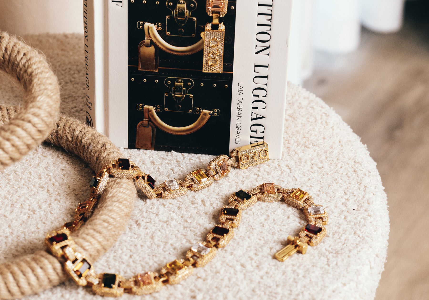 Riviera Gemstone Chain - Gold