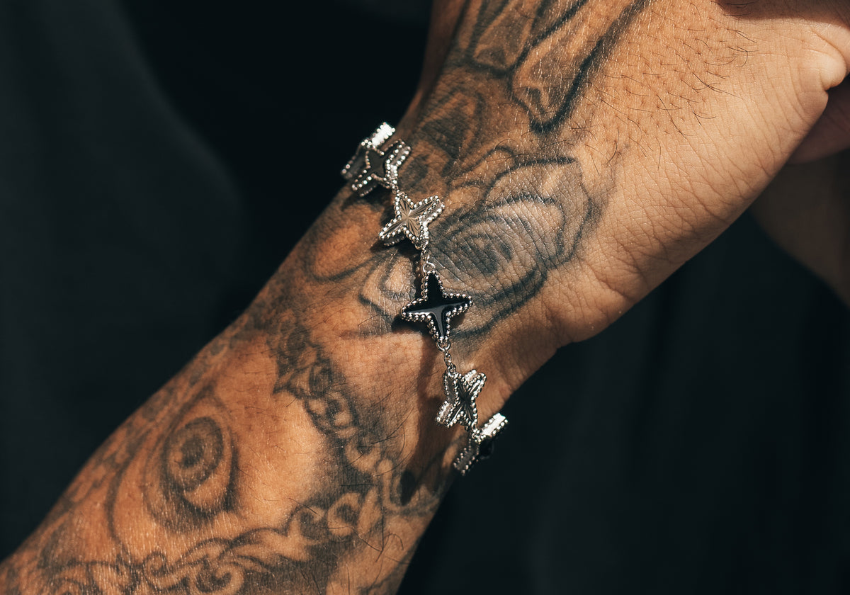 Onyx Clovero Chain - Silver