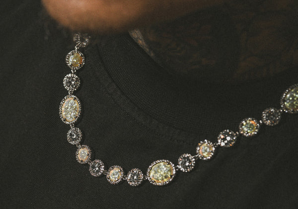 Inferno Opal Gemstone Chain - Silver