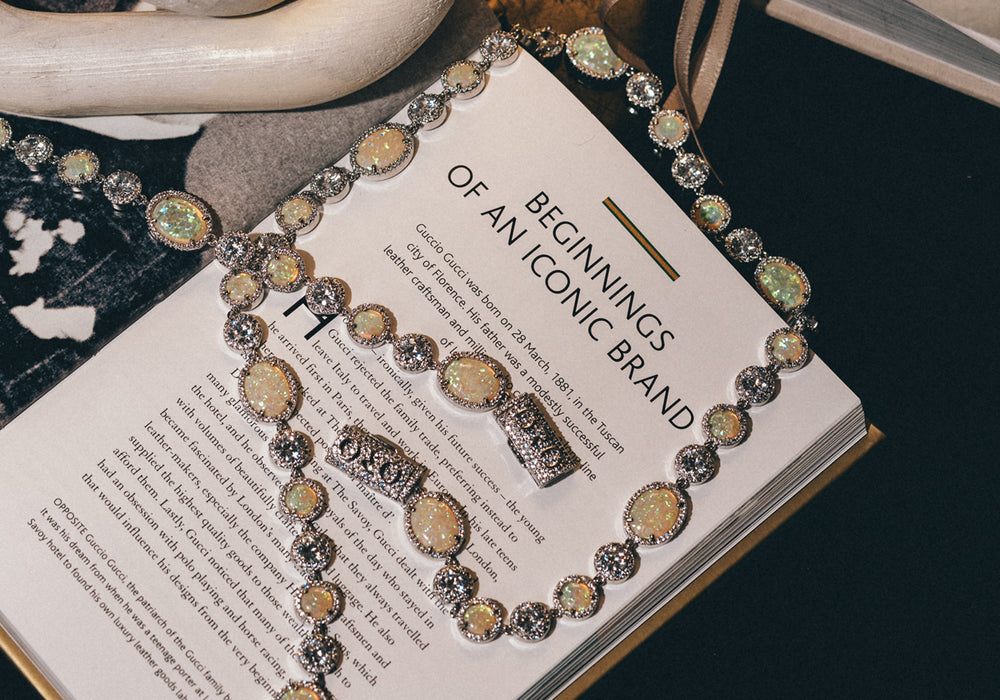 Inferno Opal Gemstone Chain - Silver