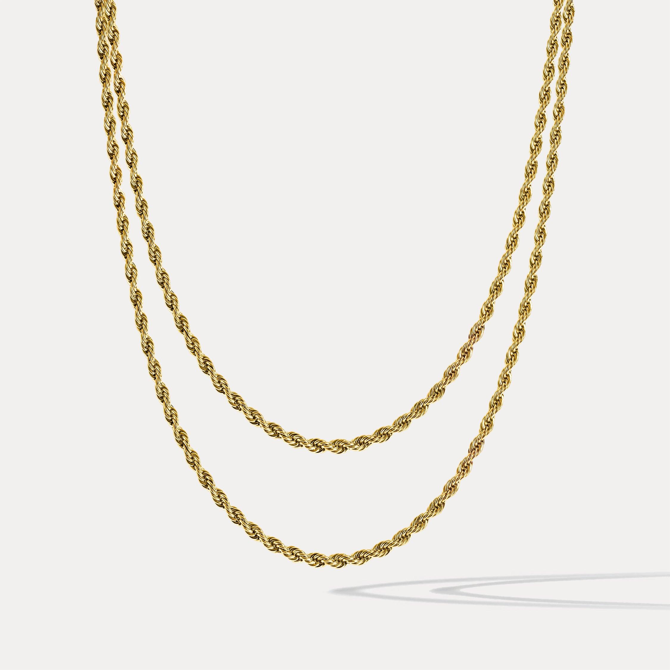 Rope Chain Stack (3mm) - Gold